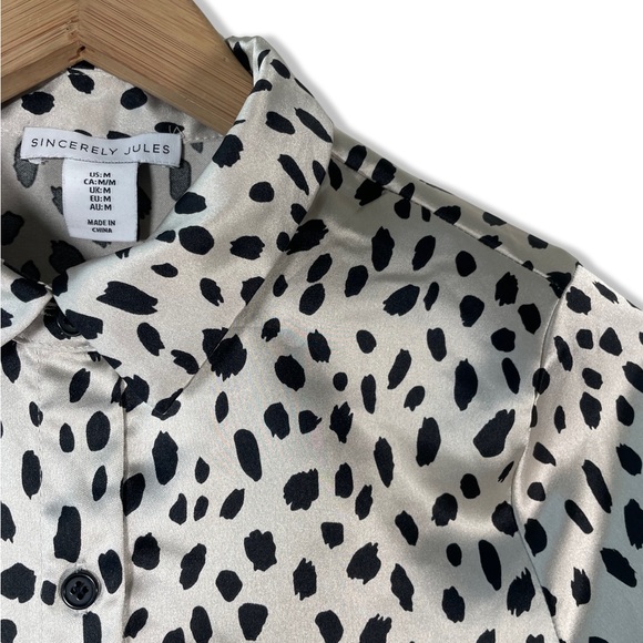 Sincerly Jules | Tops | Sincerely Jules Dalmatian Spot Animal Print ...
